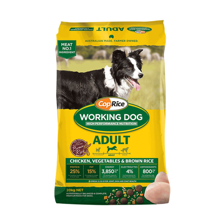 CopRice Working Dog Adult Chicken 20kg – Melwood Equestrian - Saddlery ...